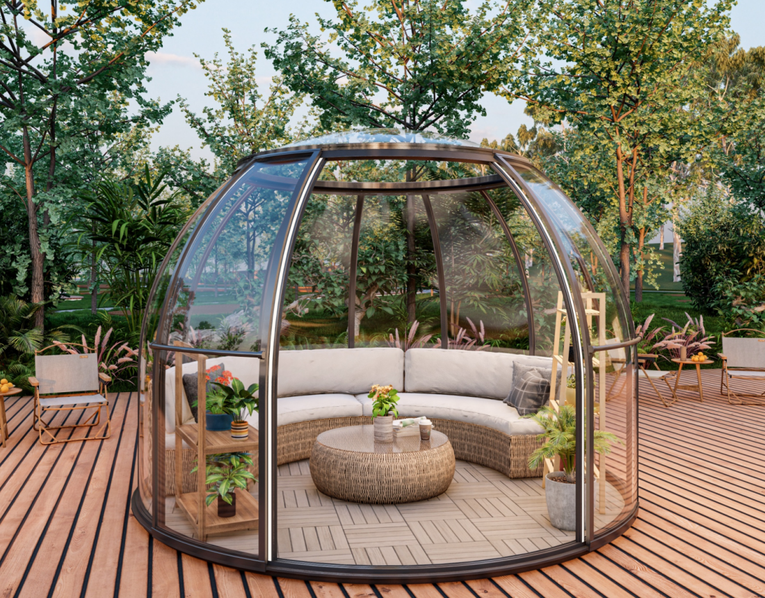 Wholesale 6-8 People Outdoor Luxury Sliding Door Restaurant Dome ...
